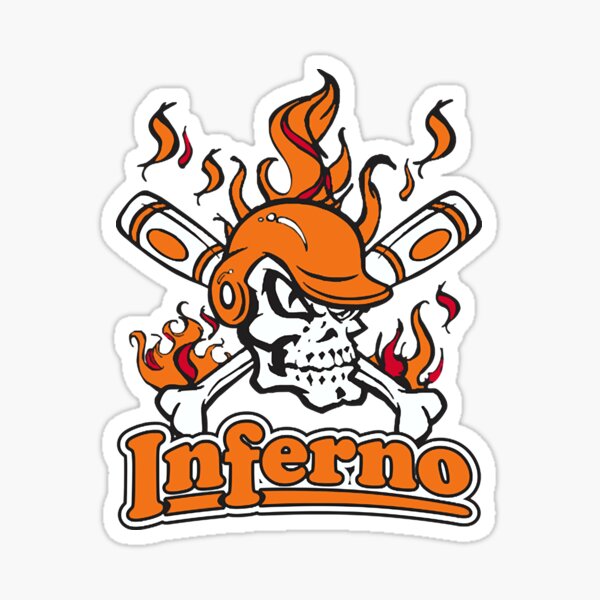 "Inferno Baseball Logo " Sticker by nBoys98 | Redbubble