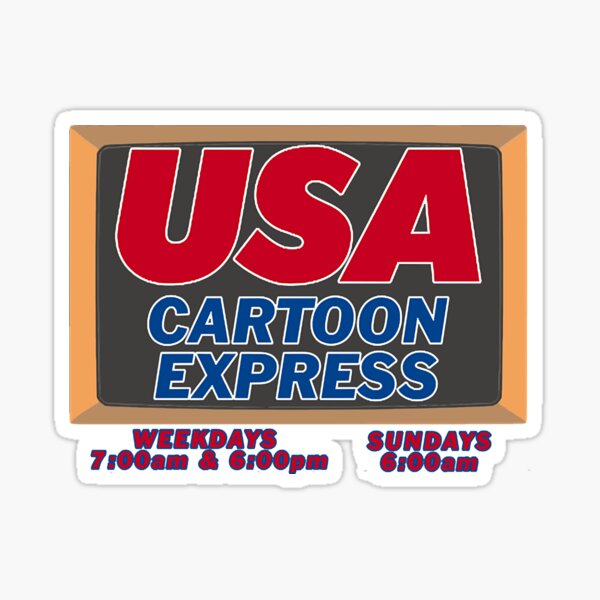"USA Cartoon Express " Sticker by nBoys98 | Redbubble