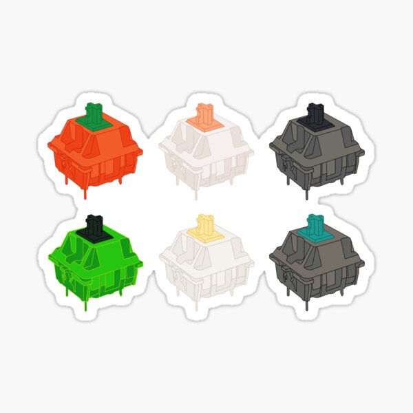 "Keyboard Switches V1" Sticker by KeebShack | Redbubble