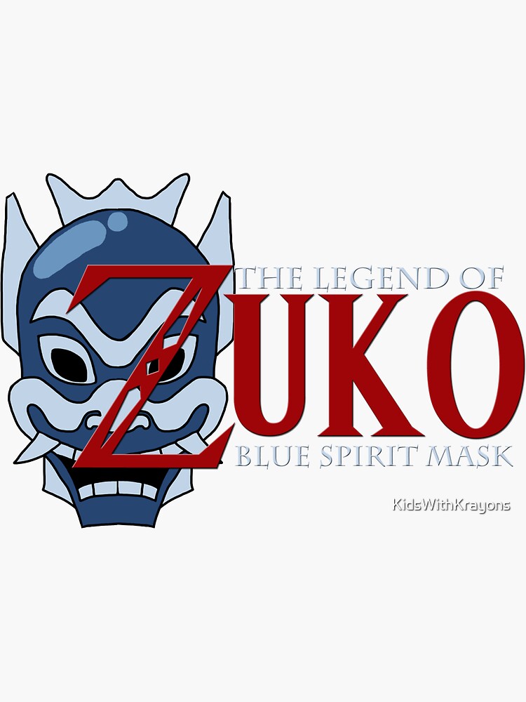 "The Legend of Zuko - Blue Spirit Mask" Sticker for Sale by ...