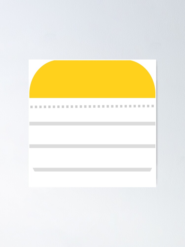 "iPhone - apple notes logo" Poster for Sale by OmranHorizon | Redbubble