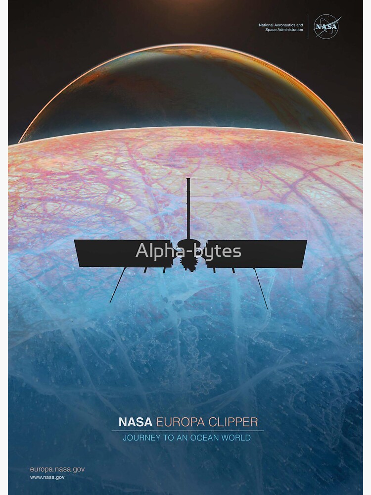 "Nasa Europa Clipper" Sticker by Alpha-bytes | Redbubble