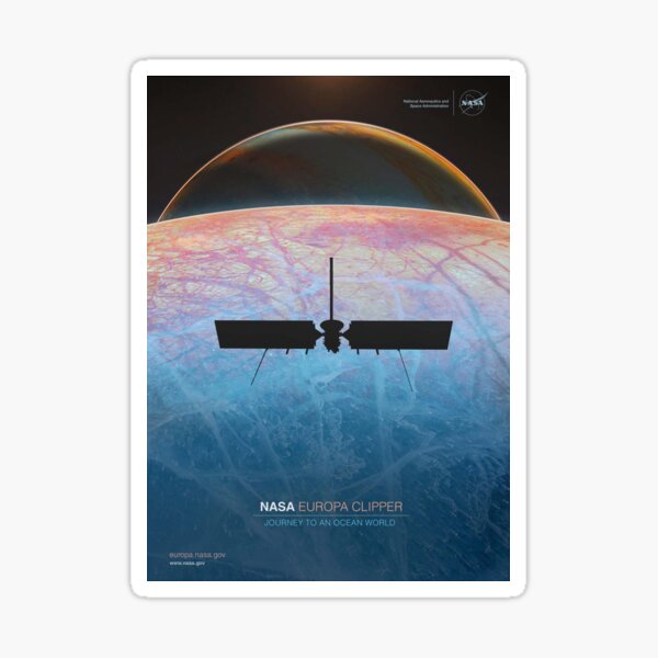 "Nasa Europa Clipper" Sticker by Alpha-bytes | Redbubble