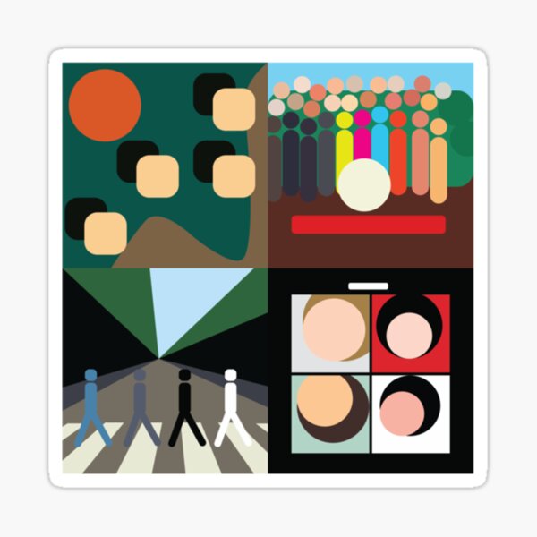 "the beatles minimal," Sticker for Sale by 1ChicMagnolia | Redbubble