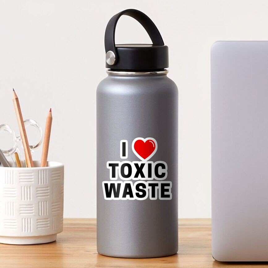 "I Love Toxic Waste T-Shirt" Sticker for Sale by dumbshirts | Redbubble