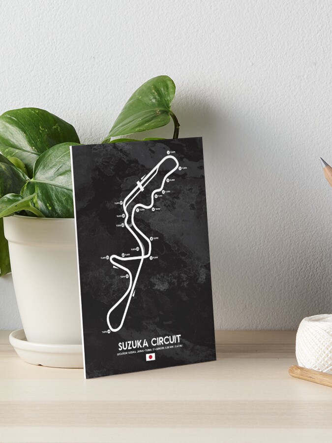 "Suzuka Circuit Grand Prix" Art Board Print by Tracksters | Redbubble