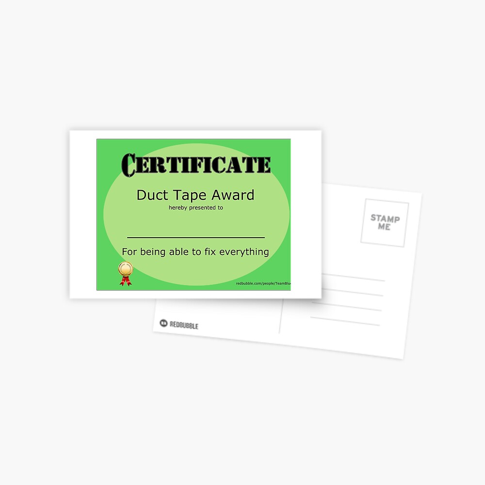 "Duct Tape Award" Sticker for Sale by TeamBlue | Redbubble
