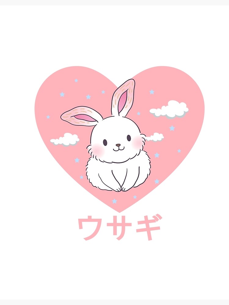 "Rabbit 90s japanese kawaii Funny Japanese Aesthetics Kawaii " Poster ...