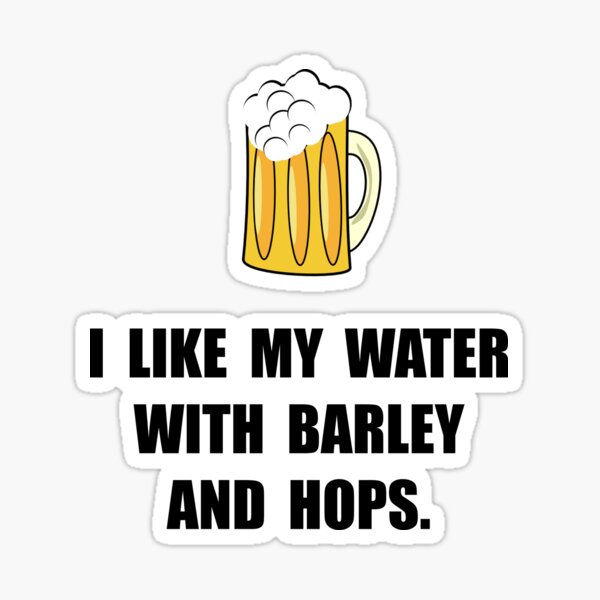 "Barley Hops Beer" Sticker for Sale by TheBestStore | Redbubble