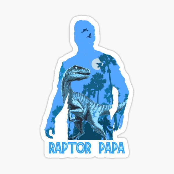 "Raptor Papa" Sticker for Sale by MuzzaChambers | Redbubble