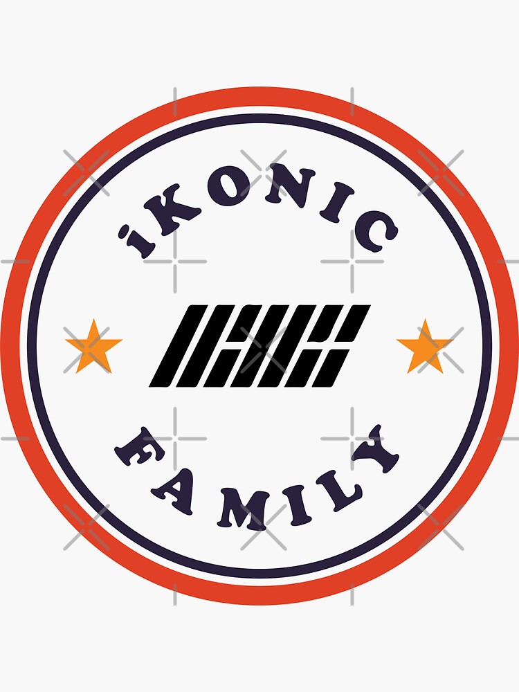 "iKon iKONIC family logo" Sticker for Sale by Morcawork | Redbubble