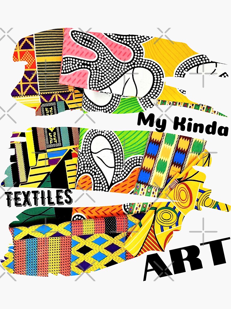"African Fabric Collage Art Patterns [#7]" Sticker for Sale by ...