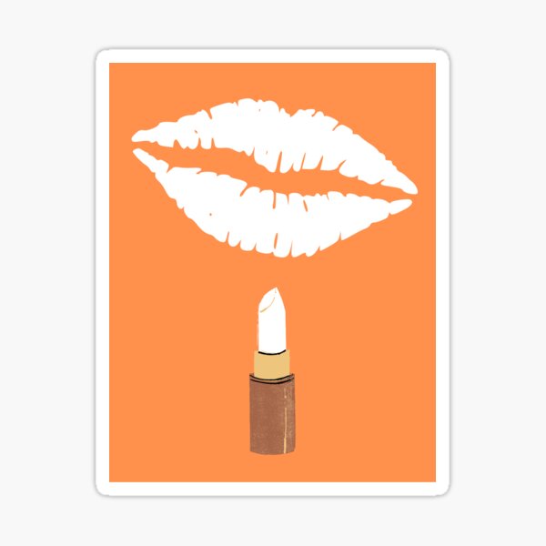 "lipstick" Sticker for Sale by HAHAHIhi123 | Redbubble