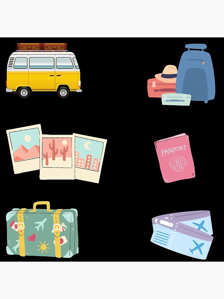 "TRAVEL STICKER PACK, aesthic, indie aesthetic" Poster by sanchidora26 ...