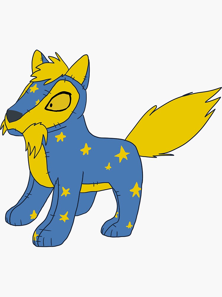 "Plush: Neopets Starry Lupe" Sticker for Sale by Skylacine | Redbubble