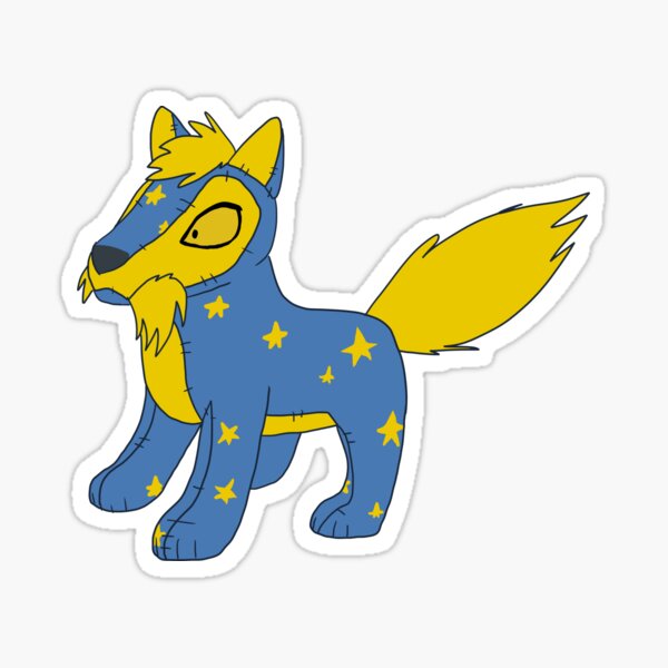 "Plush: Neopets Starry Lupe" Sticker for Sale by Skylacine | Redbubble
