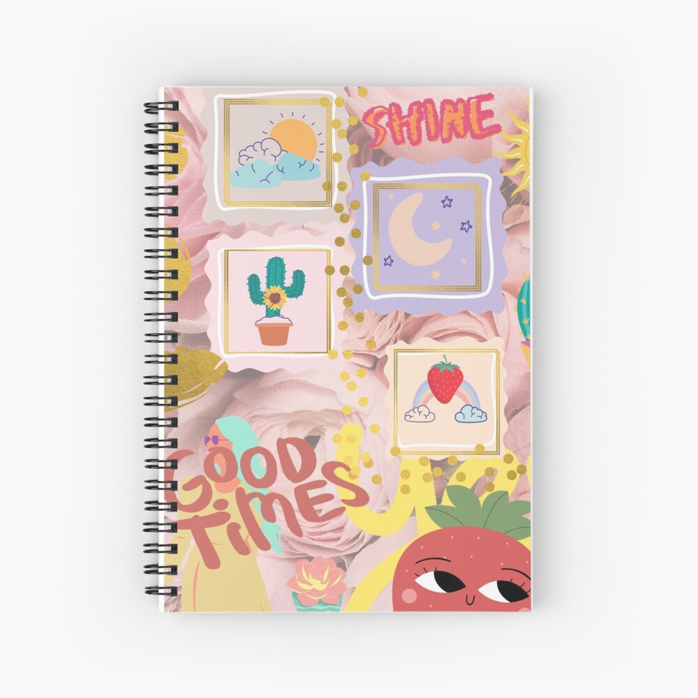 "Cute Pastel Rose Gold Pink Aesthetic" Spiral Notebook by 28Ndesigns ...