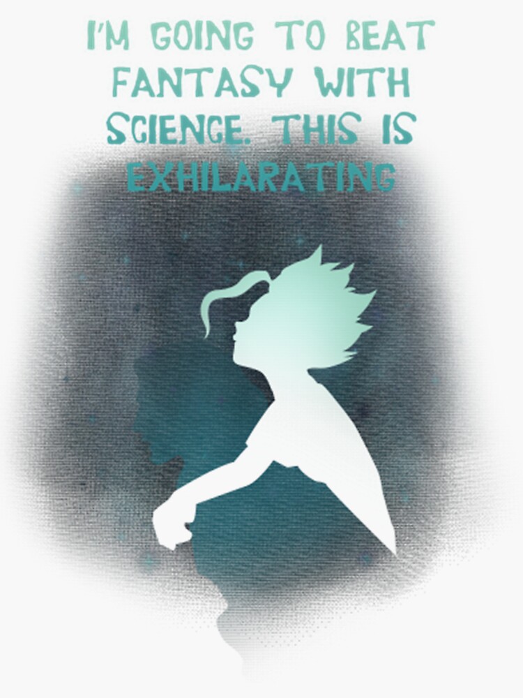 "Senku quote" Sticker for Sale by Ricardomoreno | Redbubble