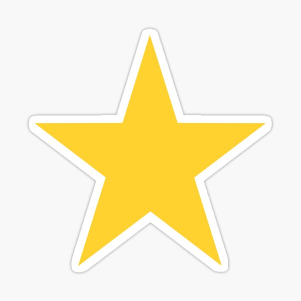 "Yellow Star Sticker" Sticker by Leggo | Redbubble
