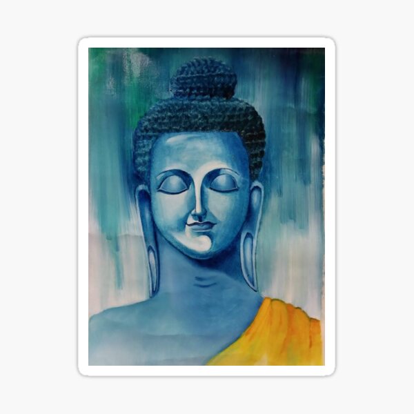 "GAUTAM BUDDHA LOST IN DEEP MEDITATION" Sticker for Sale by 2ananyaRC9 ...