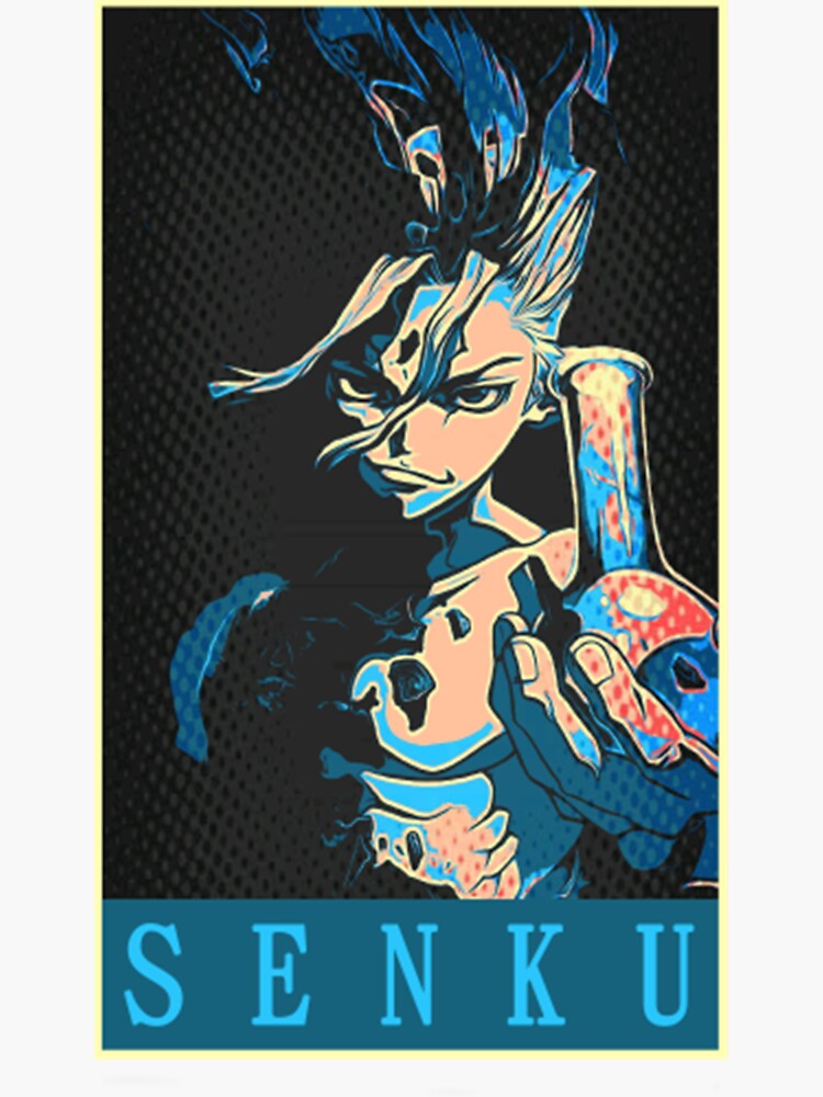 "dr stone senku" Sticker for Sale by Ricardomoreno | Redbubble