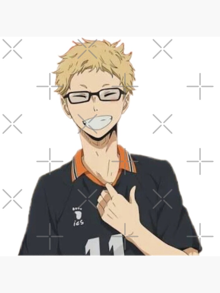 "Tsukishima Kei Haikyuu Smile" Poster by Cupart | Redbubble