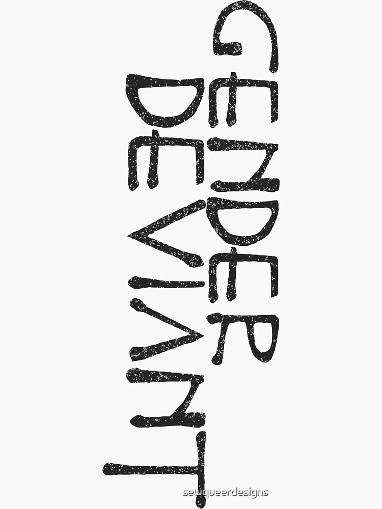 "Gender Deviant" Sticker for Sale by sewqueerdesigns | Redbubble
