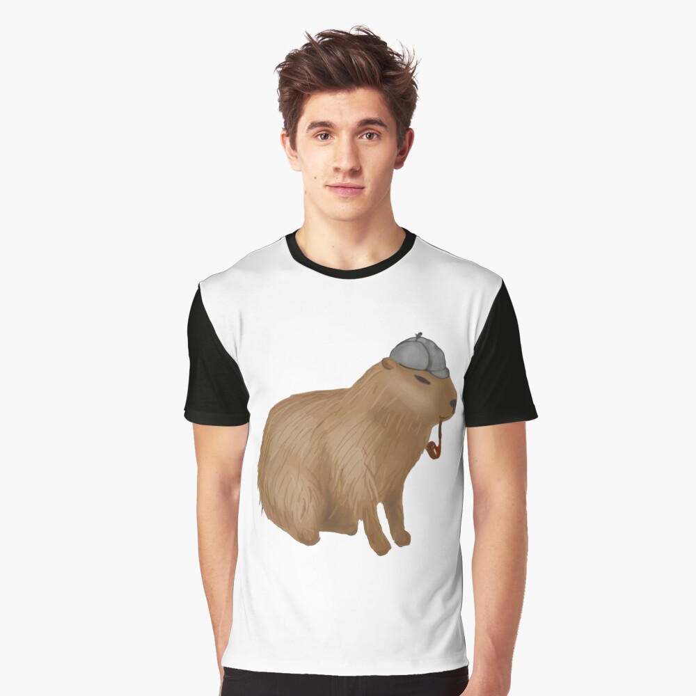 "Sherlock capybara" Sticker for Sale by merionmerion | Redbubble