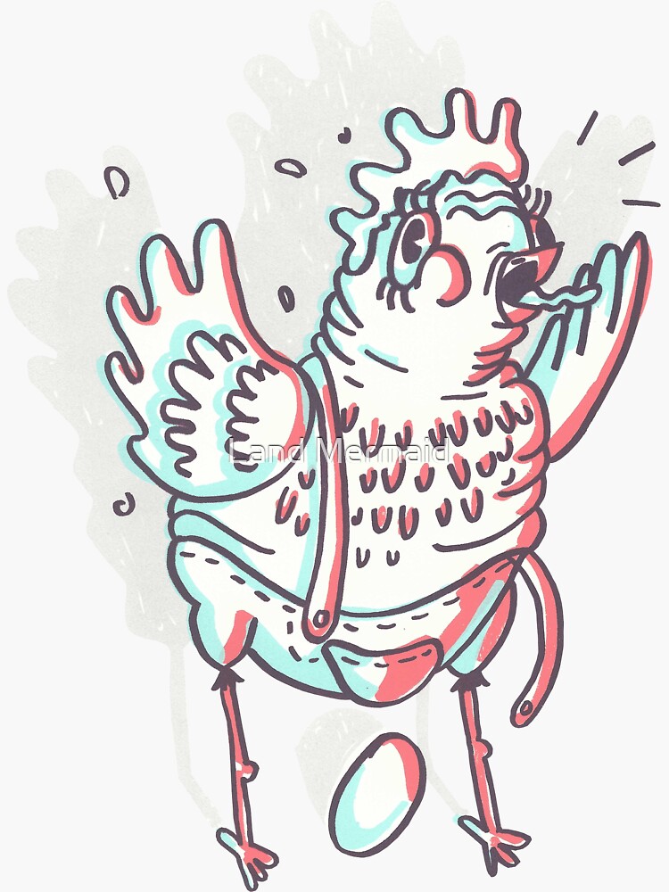 "Sir Chicken" Sticker for Sale by land-mermaid | Redbubble