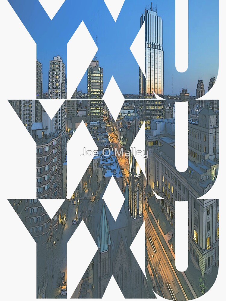 "London, Ontario YXU Night Cityscape Repeating Pattern" Sticker by ...