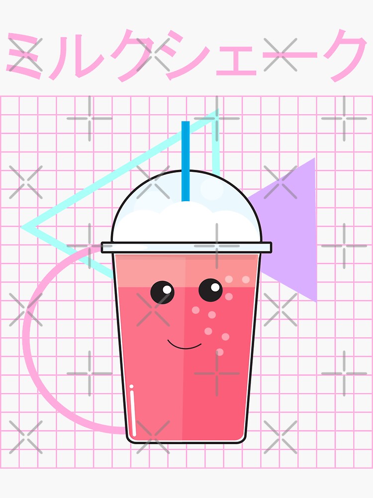 "Kawaii 90s Milkshake" Sticker for Sale by THEE24 | Redbubble