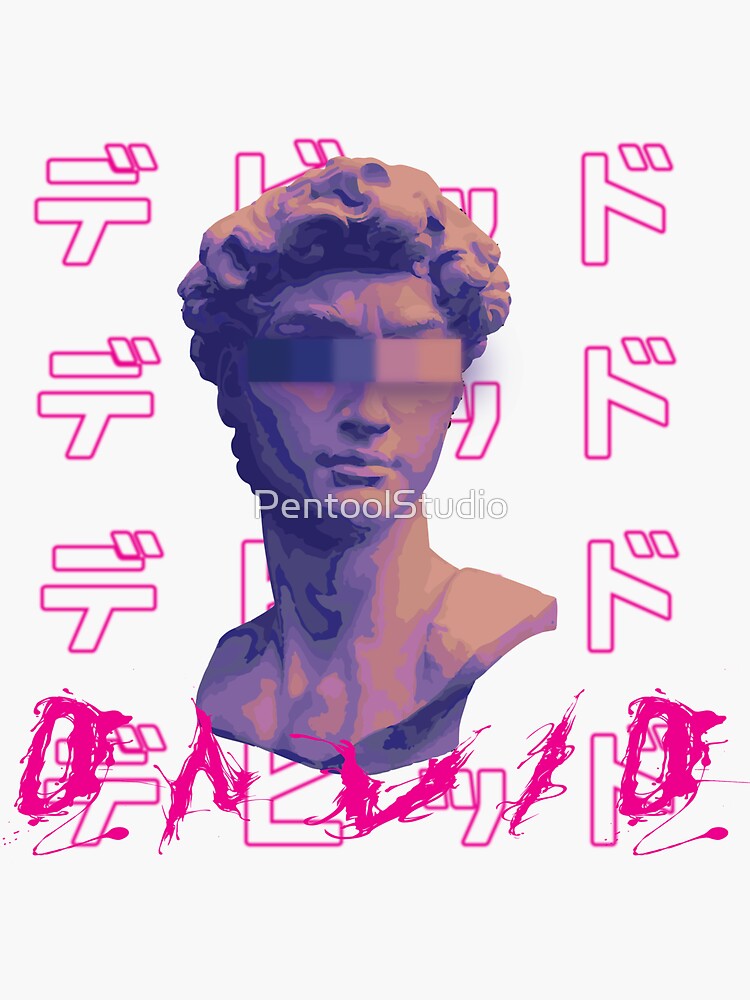 "David Vintage Collage Art" Sticker by PentoolStudio | Redbubble
