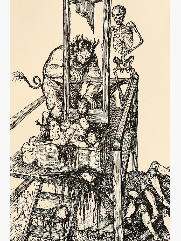 "The Devil, Death and the Guillotine" Poster for Sale by Geekimpact ...