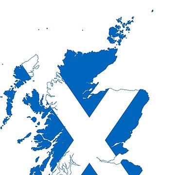 "Flag Map of Scotland " Sticker for Sale by abbeyz71 | Redbubble