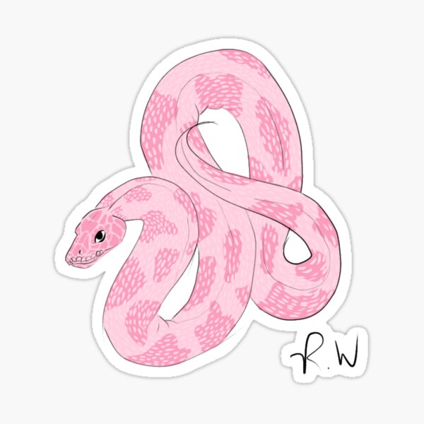 "Strawberry snake" Sticker for Sale by WildPainting | Redbubble