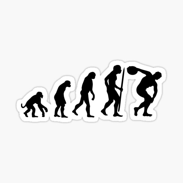 "Evolution discus throw Athlete discus thrower" Sticker for Sale by ...
