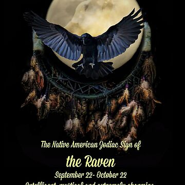 "Native American Zodiac Sign of the Raven" Greeting Card for Sale by ...