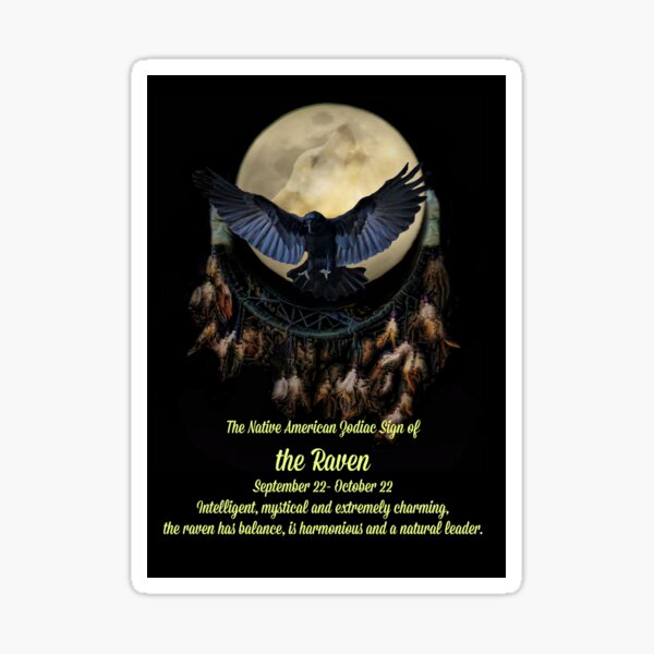 "Native American Zodiac Sign of the Raven" Sticker for Sale by ...