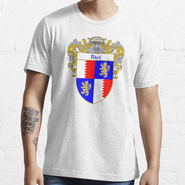 "Rice Coat of Arms / Rice Family Crest" T-shirt for Sale by IrishArms ...
