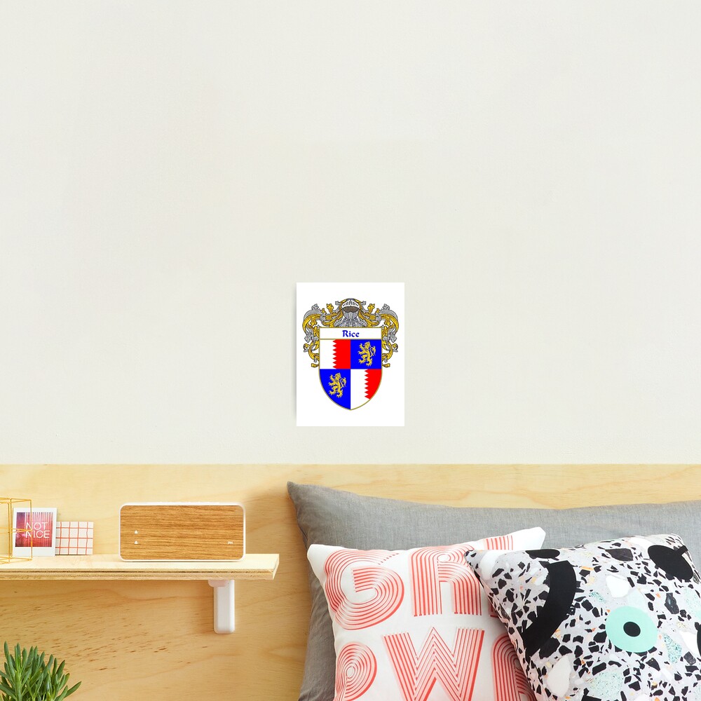 "Rice Coat of Arms / Rice Family Crest" Photographic Print by IrishArms ...