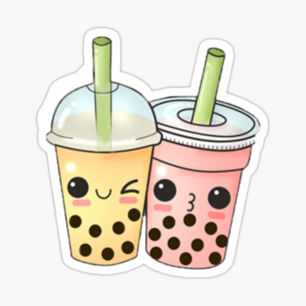 "Bubble Tea Boba" Sticker for Sale by PinkPeacee | Redbubble