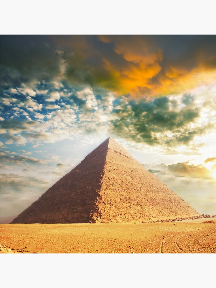 "Great Pyramid of Geza art print, Great Pyramid of Geza art, Great ...
