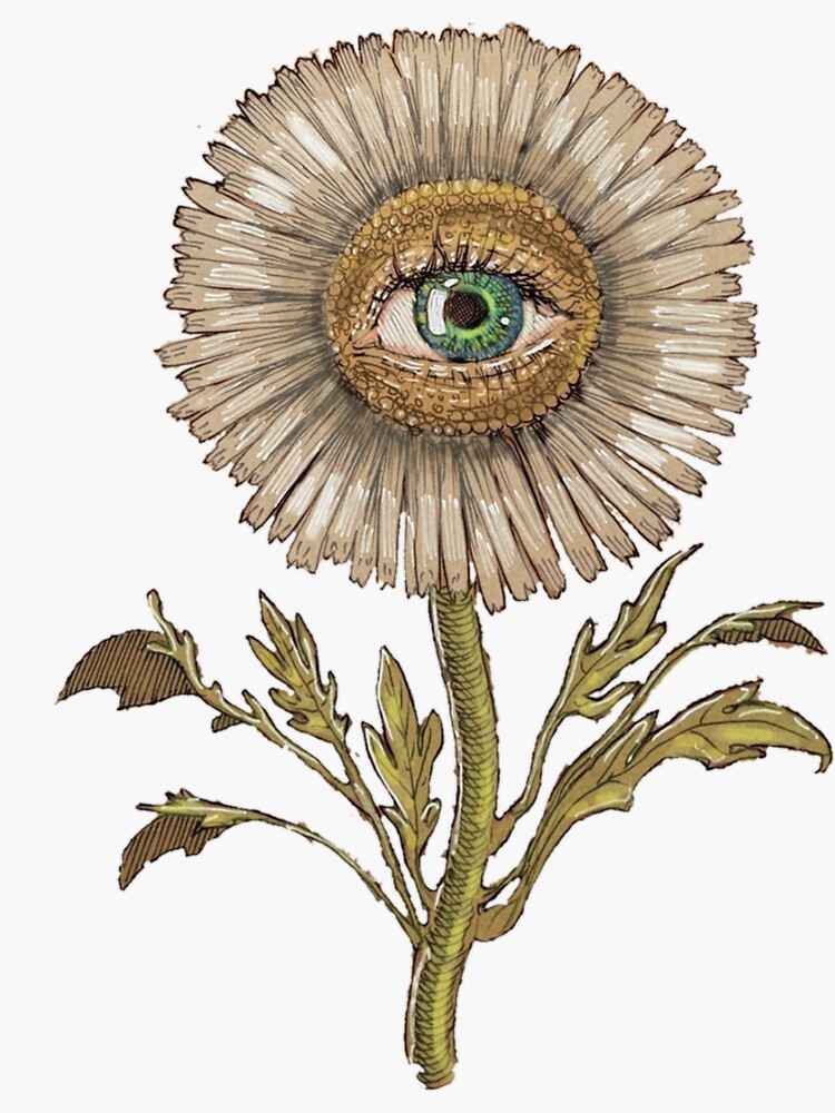 "Flower eyeball " Sticker for Sale by RonaldBottsArt | Redbubble