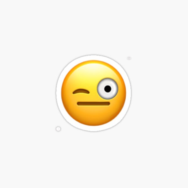 "One Eye Open Custom Emoji" Sticker for Sale by ESSdrawings14 | Redbubble
