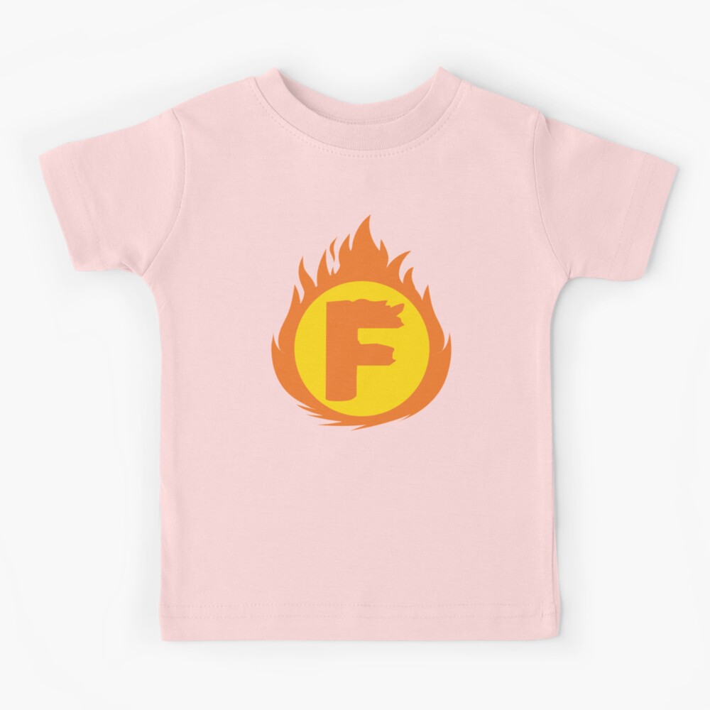 "Superhero Letter F. Fire Insignia" Kids T-Shirt for Sale by mgulin ...