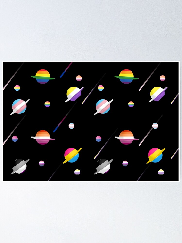 "LGBT Planets - LGBTQ Pride Flag Planets" Poster for Sale by ...