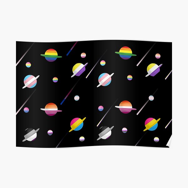"LGBT Planets - LGBTQ Pride Flag Planets" Poster for Sale by ...