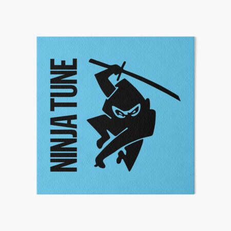 "Ninja Tune logo 1 naming left (clear backgrounds)" Art Board Print by ...