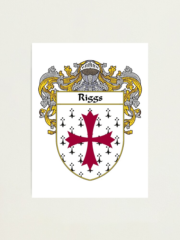 Lámina fotográfica «Escudo de armas de Riggs / Cresta de la familia de ...