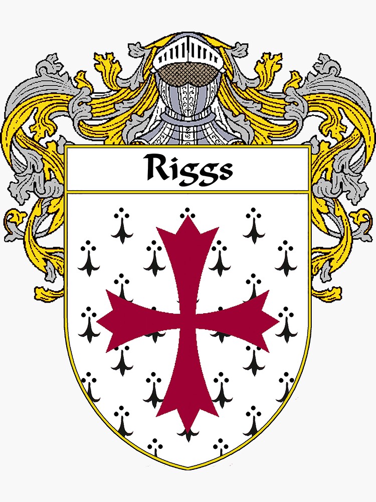 Pegatina «Escudo de armas de Riggs / Cresta de la familia de Riggs» de ...
